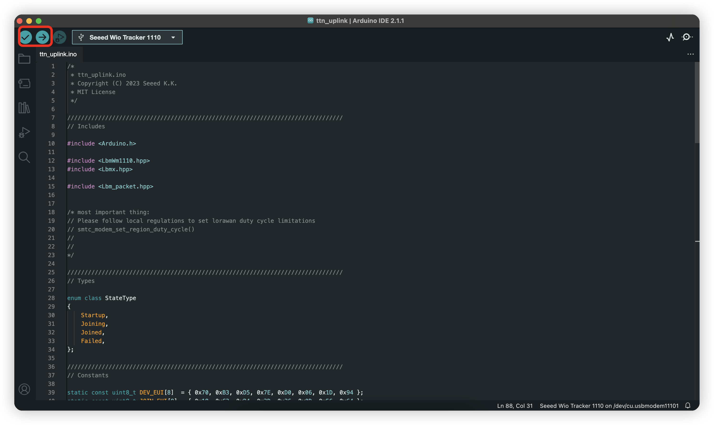 Connect Wio Tracker to LoRa Cloud™ Locator | Seeed Studio Wiki