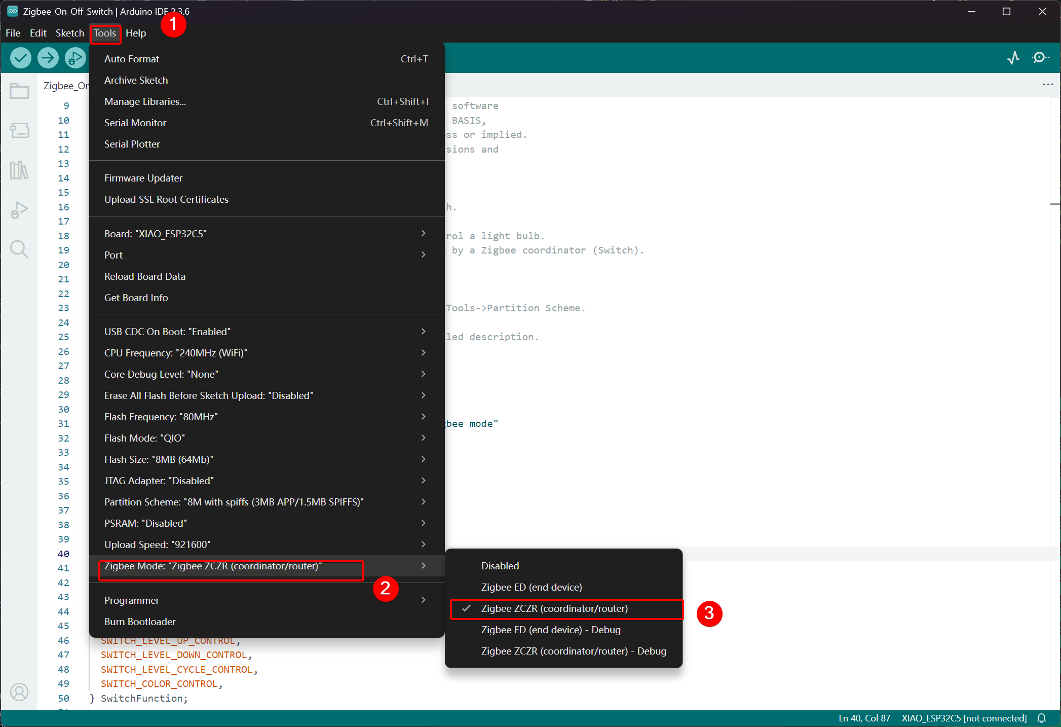Guía de Inicio Rápido de Zigbee para Seeed Studio XIAO ESP32C5 (Arduino ...