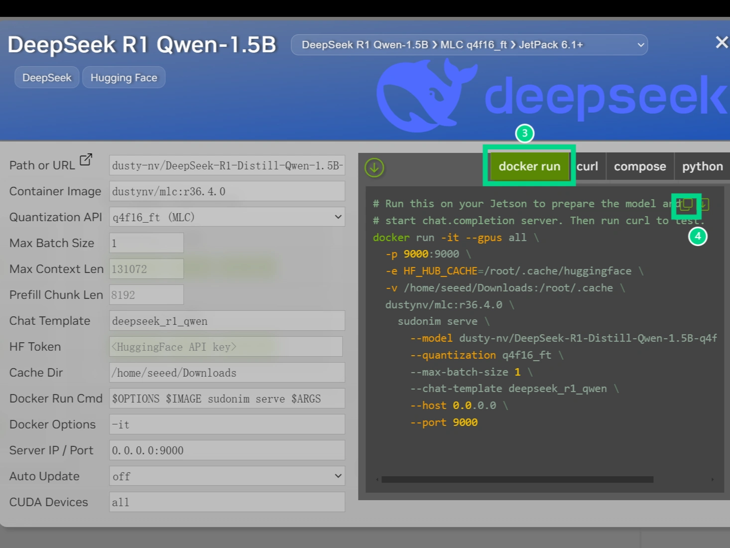 Deploy DeepSeek on reComputer Jetson with MLC | Seeed Studio Wiki